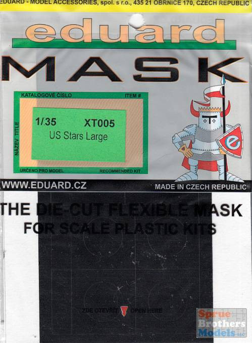 EDUXT005 1:35 Eduard Mask - US Stars Large - Sprue Brothers Models LLC