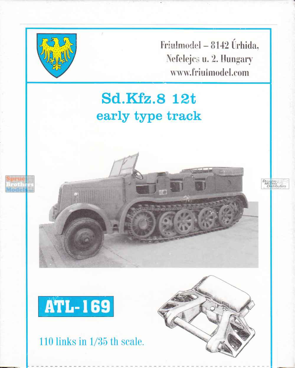 FRUATL169 1:35 Friulmodel Track Link Set - Sd.Kfz.8 12t Early Type ...