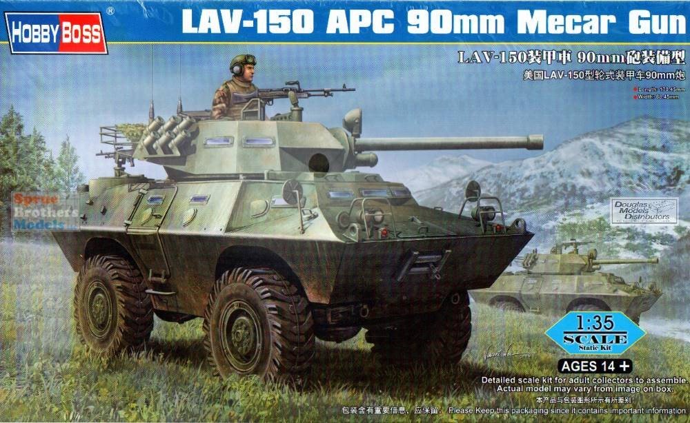 HBS82421 1:35 Hobby Boss LAV-150 APC 90mm Mecar Gun - Sprue Brothers ...