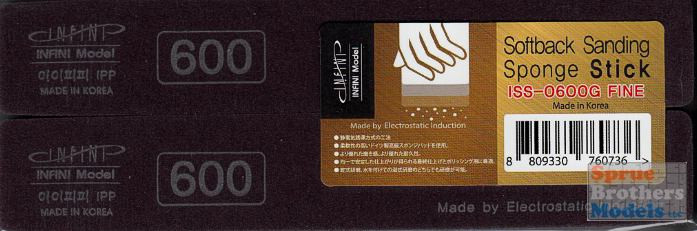 INFISS0600G Infini Model Softback Sanding Stick - Fine / 600 Grit ...
