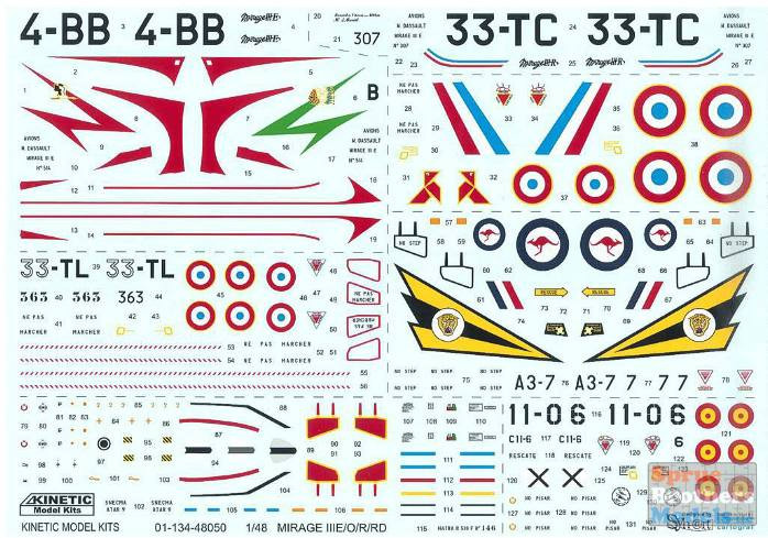 KIN48050 1:48 Kinetic Mirage IIIE (IIIE/O/R/RD/EE/EA) - Sprue Brothers ...