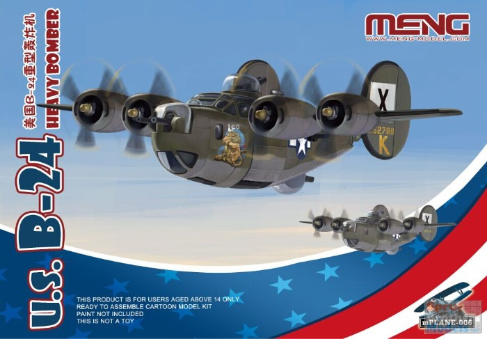 MNGMKP006 Meng Kids B-24 Liberator - Sprue Brothers Models LLC