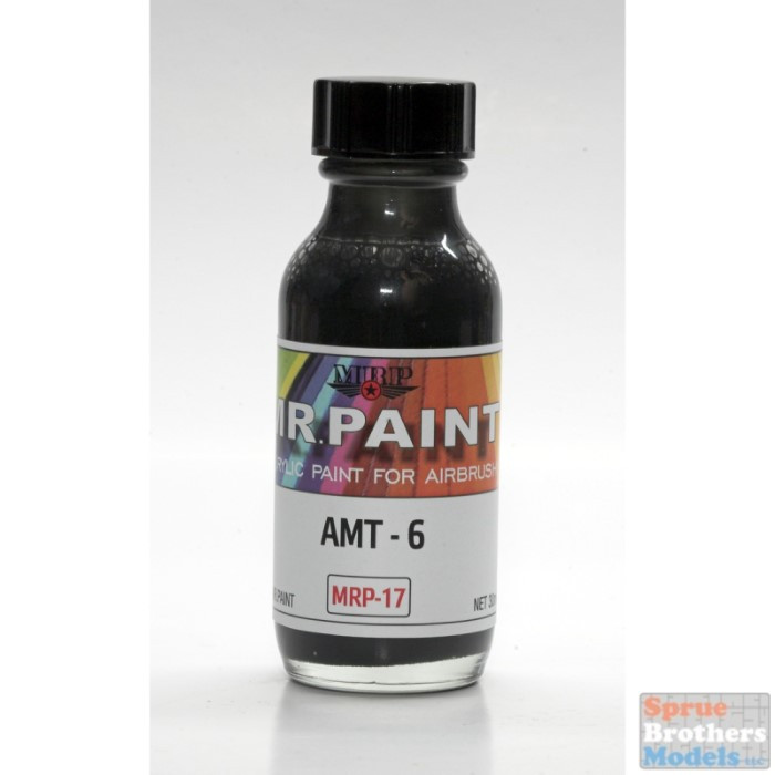 MRP017 MRP/Mr Paint - AMT-6 Black 30ml (for Airbrush only) - Sprue ...