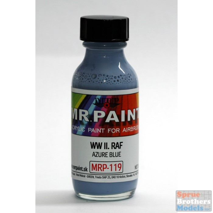 MRP119 MRP/Mr Paint - WW2 RAF Azure Blue 30ml (for Airbrush only ...