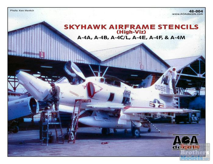 AOA48004 1:48 AOA Decals - A-4A A-4B A-4C A-4E A-4F A-4M A-4L Skyhawk ...