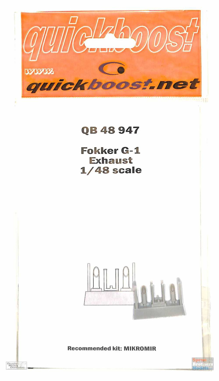 QBT48947 1:48 Quickboost Fokker G.1 Exhaust (MIK kit) - Sprue Brothers ...