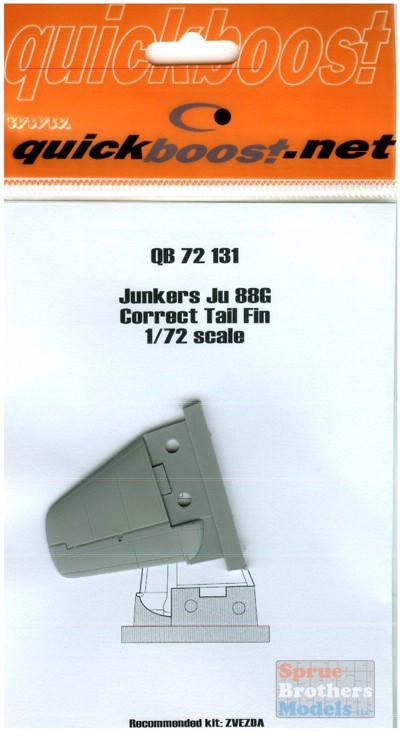 QBT72131 1:72 Quickboost Junkers Ju88G Ju 88G Correct Tail Fin (ZVE kit ...