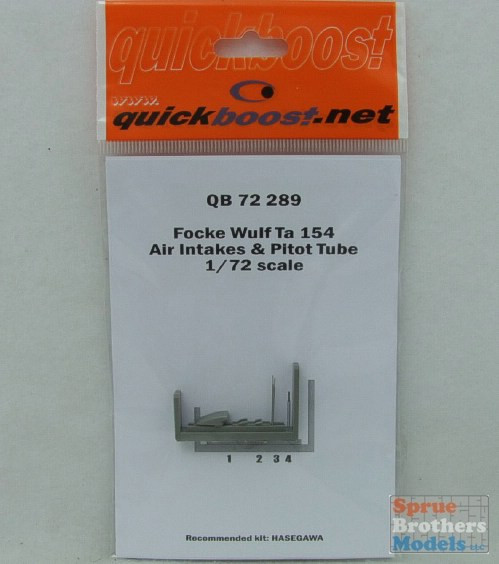 QBT72289 1:72 Quickboost Ta 154 Air Intakes & Pitot Tube (HAS kit ...