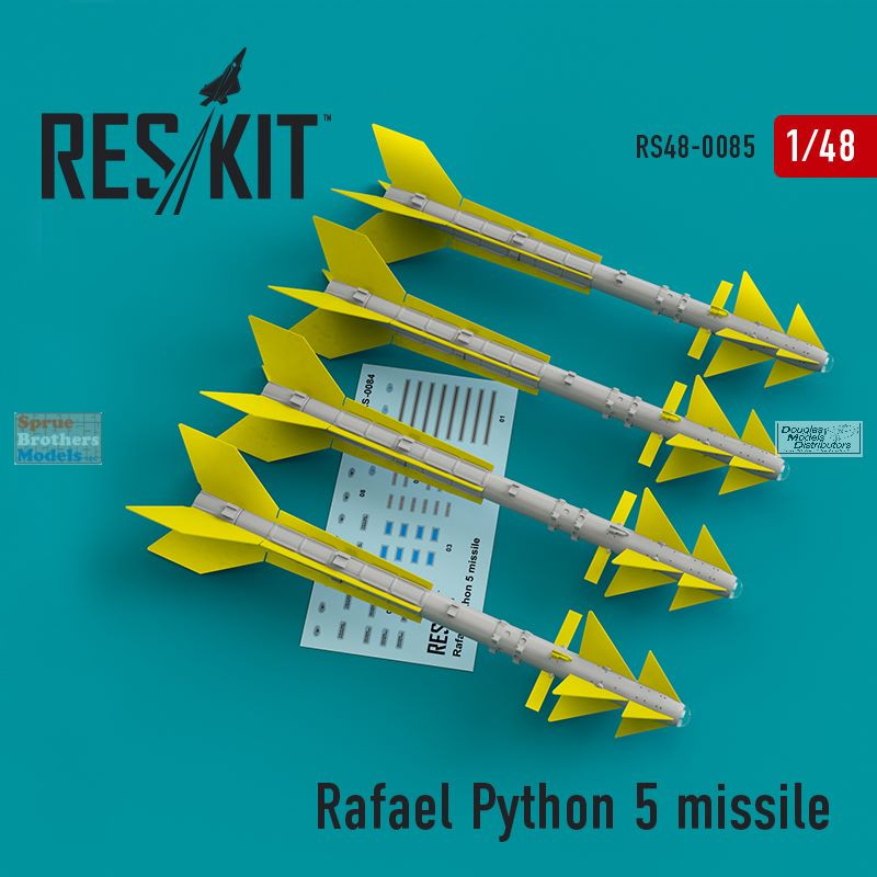 RESRS480085 1:48 ResKit Rafael Python 5 Missile Set - Sprue Brothers ...