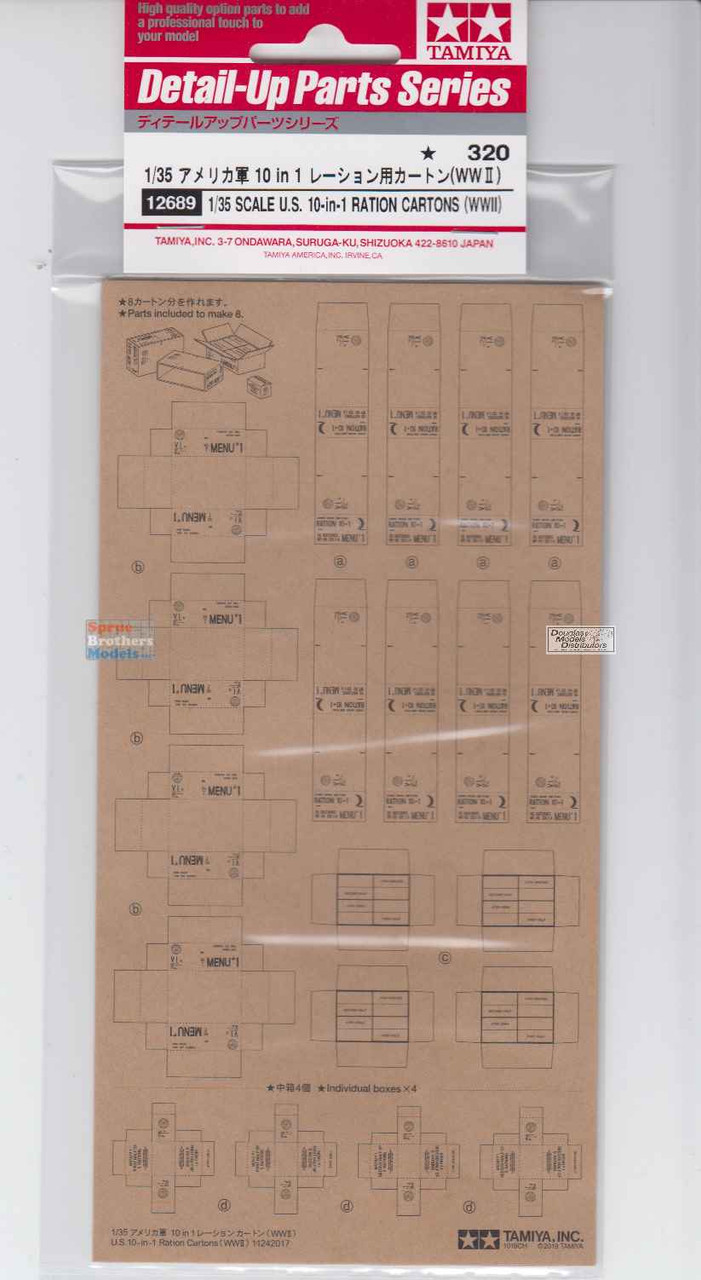 TAM12689 1:35 Tamiya US 10-in-1 Ration Cartons (WW2) - Sprue Brothers ...