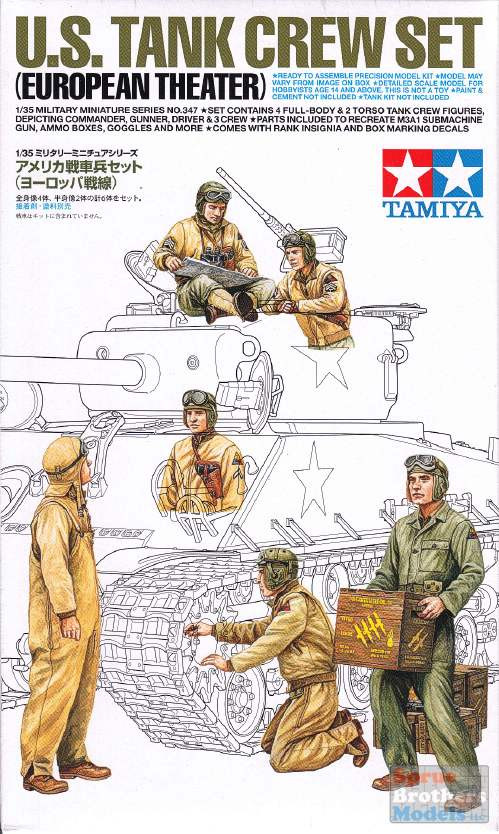 TAM35347 1:35 Tamiya US Tank Crew (European Theater) Figure Set - Sprue ...