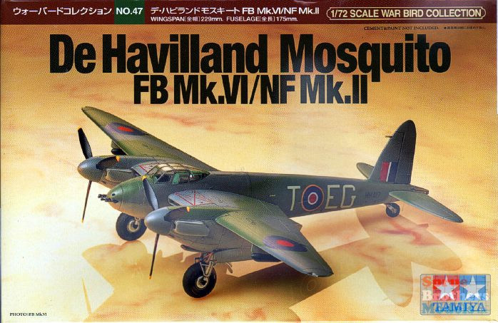 TAM60747 1:72 Tamiya DeHavilland Mosquito FB Mk.VI/NF Mk.II - Sprue ...