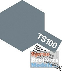 TAM85100 Tamiya TS-100 Semi-Gloss Bright Gun Metal 100ml Spray Can ...