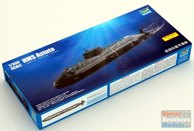 HMS Astute British Submarine Scale Model Kit Trumpeter 1/350 HMS Astute ...
