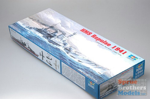TRP05312 1:350 Trumpeter HMS Repulse WWII British Battlecruiser, 1941 ...