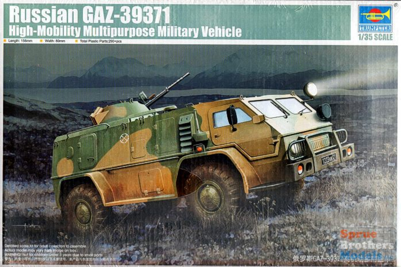 TRP05594 1:35 Trumpeter Russian GAZ-39371 High-Mobility Multipurpose Military Vehicle - Sprue ...