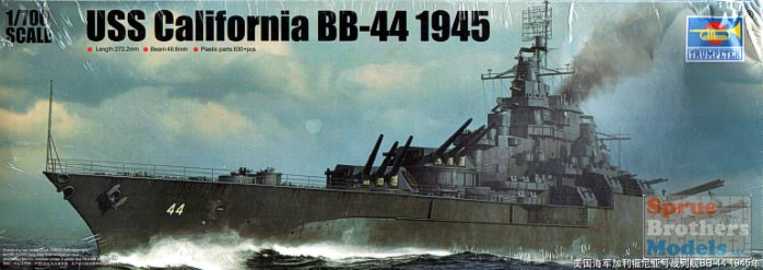 TRP05784 1:700 Trumpeter USS California BB-44 1945 - Sprue Brothers ...
