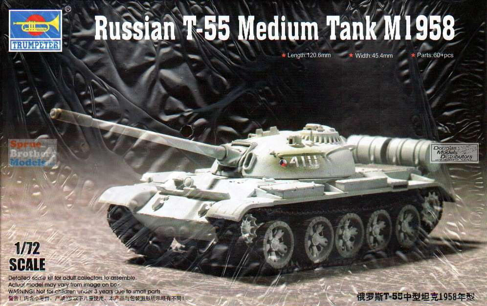 TRP07282 1:72 Trumpeter T-55 Model 1958 - Sprue Brothers Models LLC