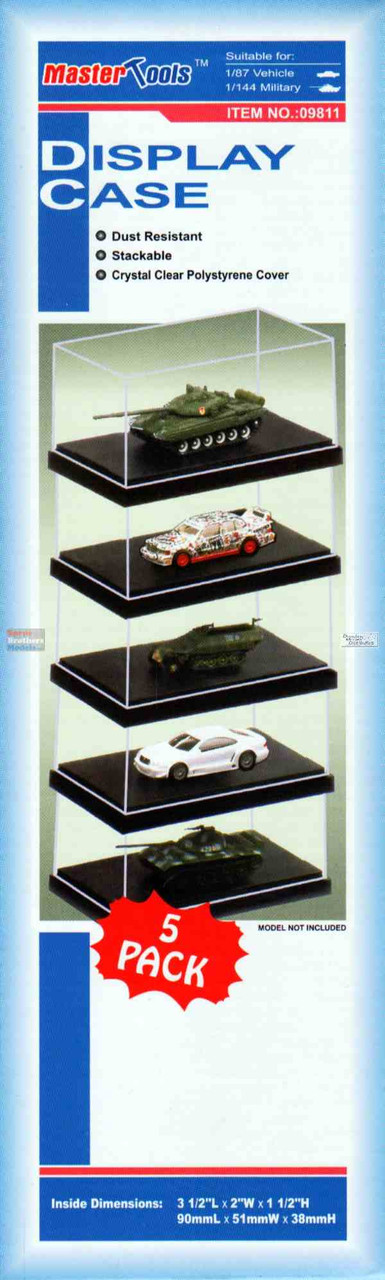 TRP09811 Trumpeter Display Case 3 1/2" x 2" x 1 1/2" with Black Base [5 ...