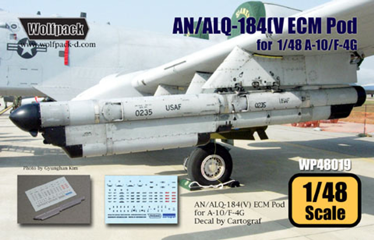 WPD48019 1:48 Wolfpack AN/ALQ-184(V)1 ECM Pod for A-10/F-4G #48019 - Sprue Brothers Models LLC