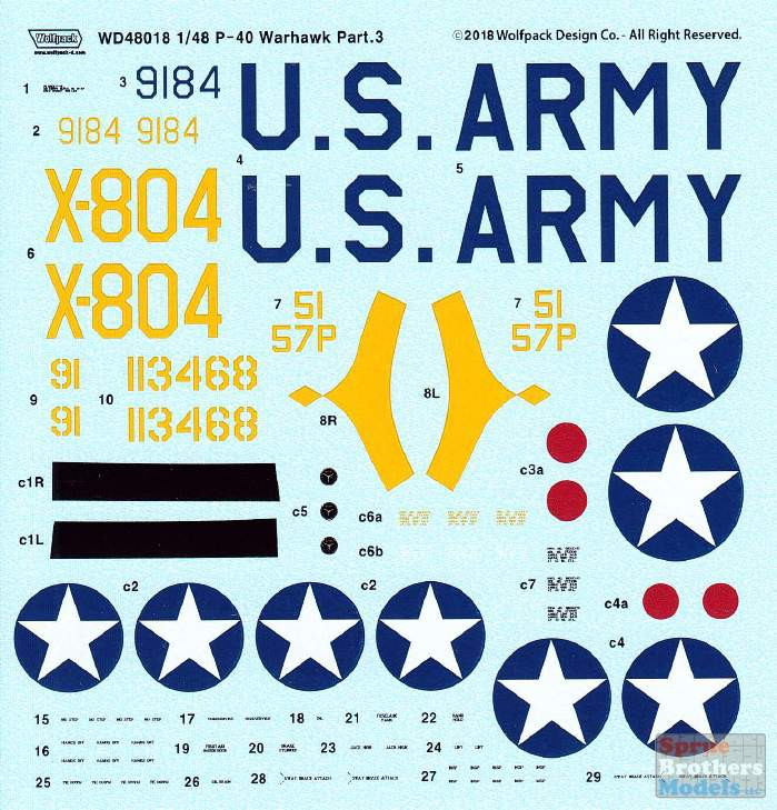 P40 Warhawk Decals