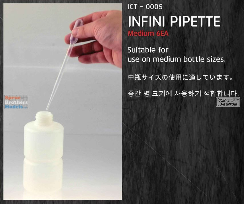 INFICT0005 Infini Model Medium Pipettes (2ml / 143mm in Length / 6pcs ...