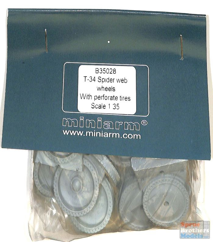 MNRB35028 1:35 Miniarm T-34 Spider Web Wheels with Perforated Tires ...