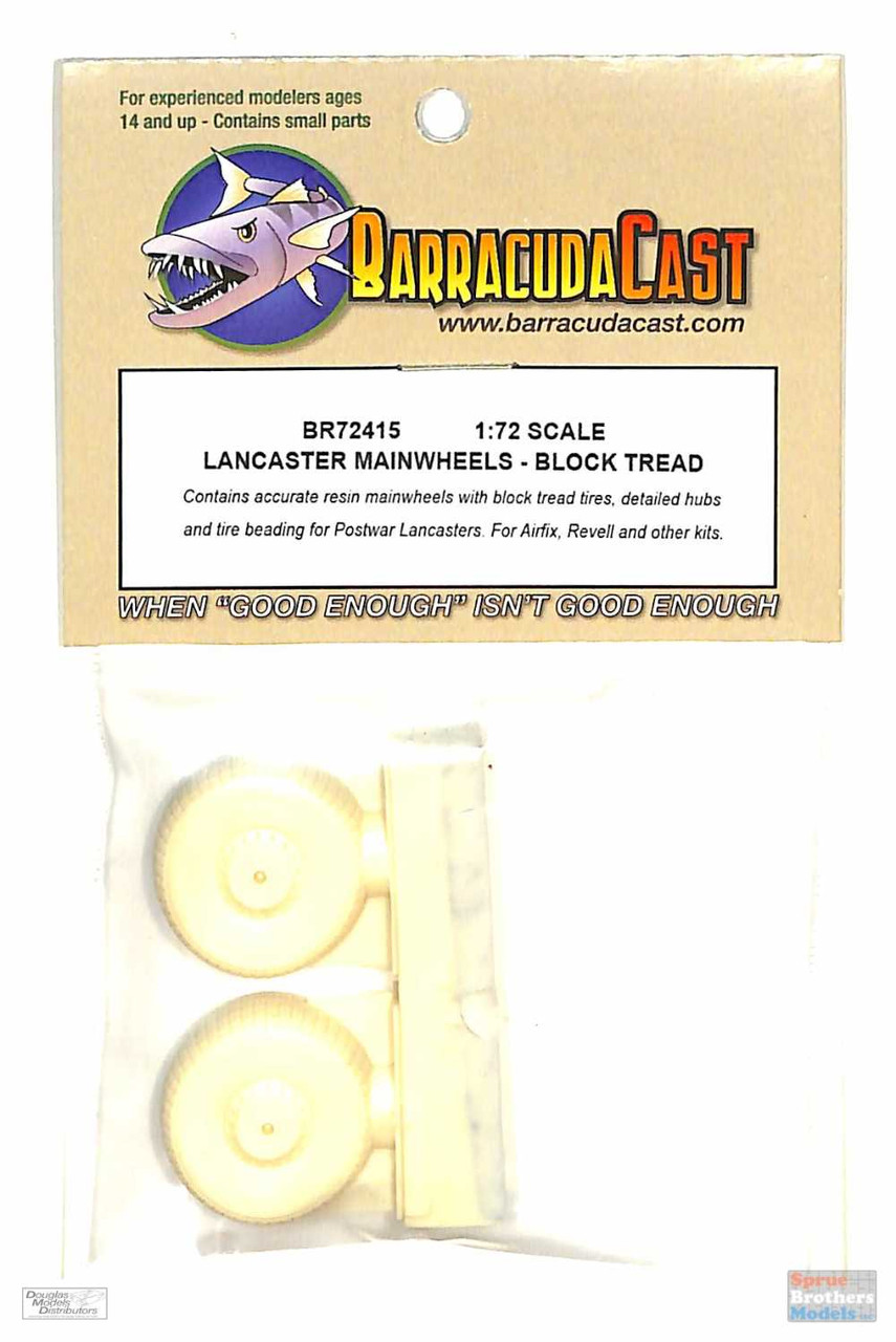 BARBR72415 1:72 BarracudaCast Lancaster Main Wheels Block Tread - Sprue ...