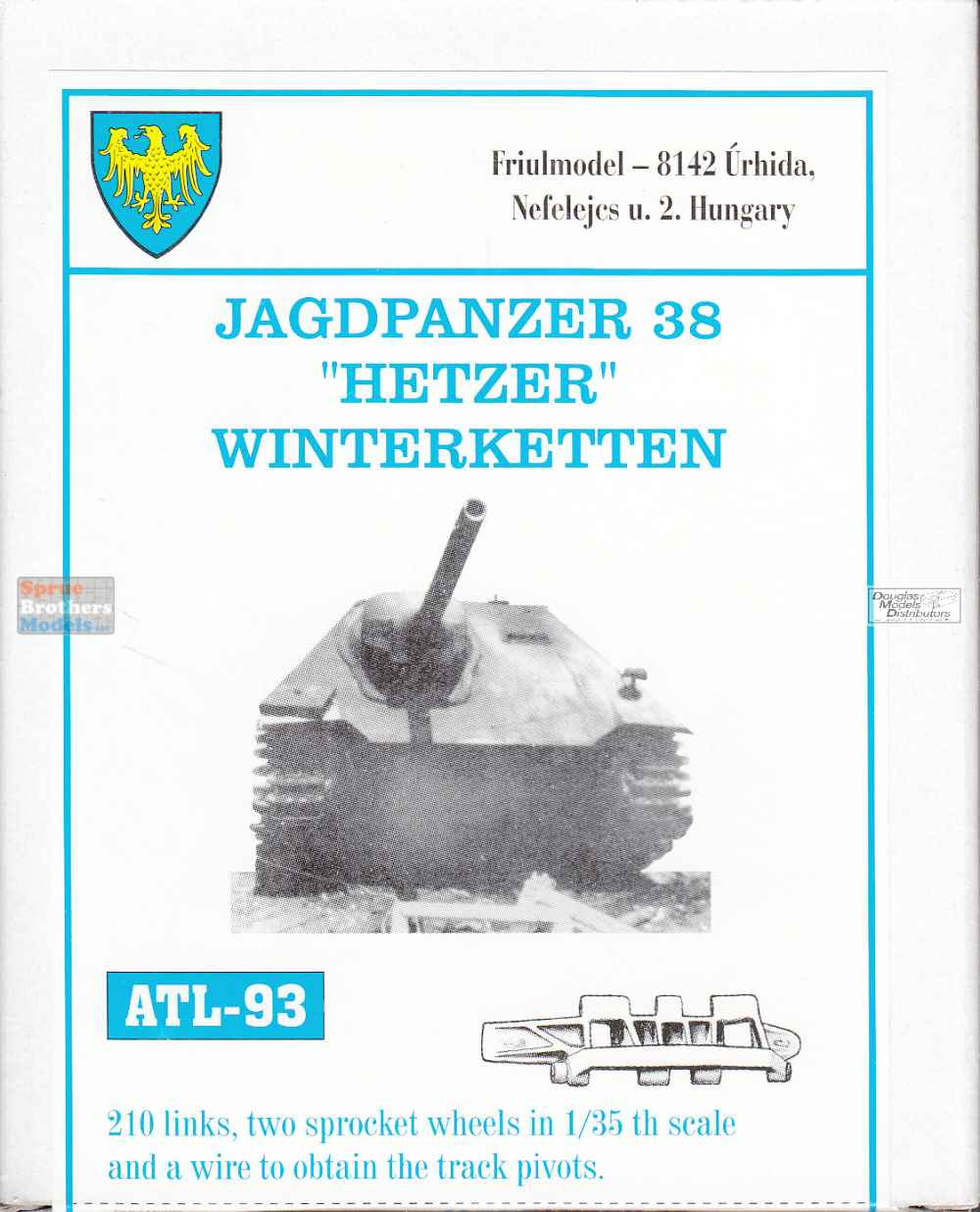 FRUATL093 1:35 Friulmodel Track Link Set - Jagdpanzer 38 Hetzer ...