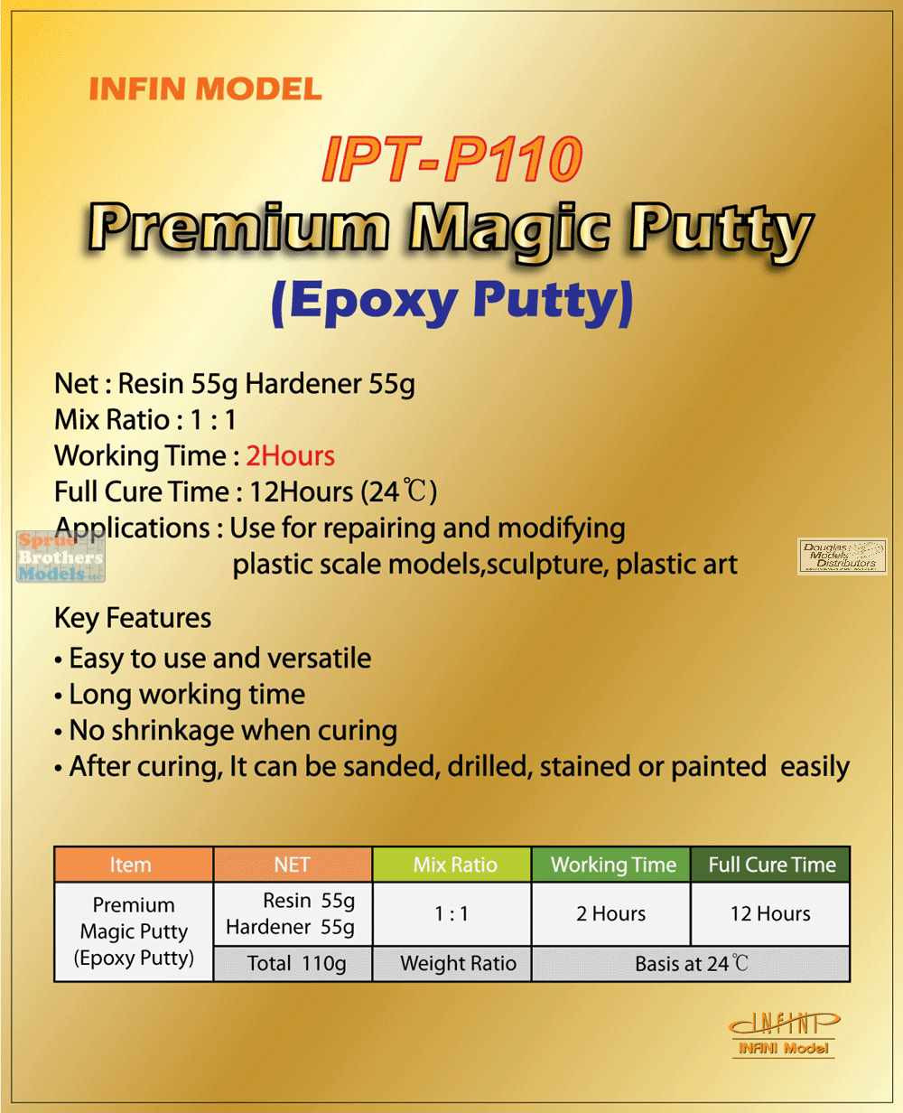 INFIPTP110 Infini Model Premium Magic Putty (Epoxy Putty) 110g - Sprue ...