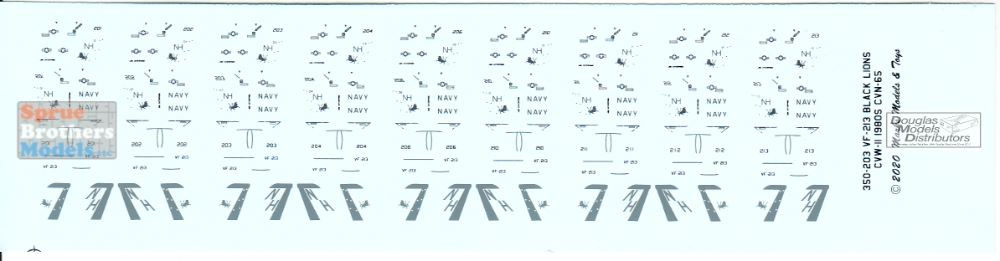 SFD350203 1:350 Starfighter Decals - F-14A Tomcat VF-213 Black Lions Lo ...