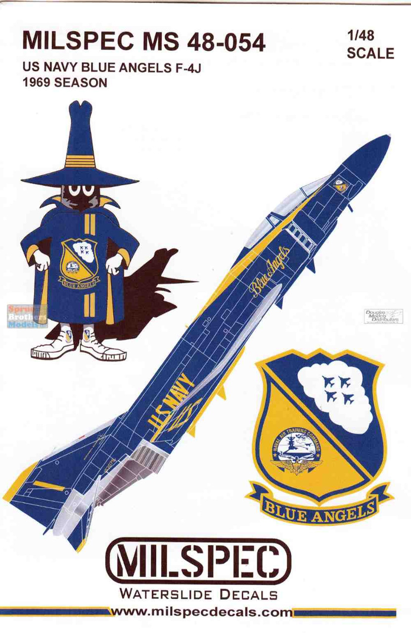 CAMMS48054 1:48 MilSpec Decals - US Navy Blue Angels F-4J Phantom II ...