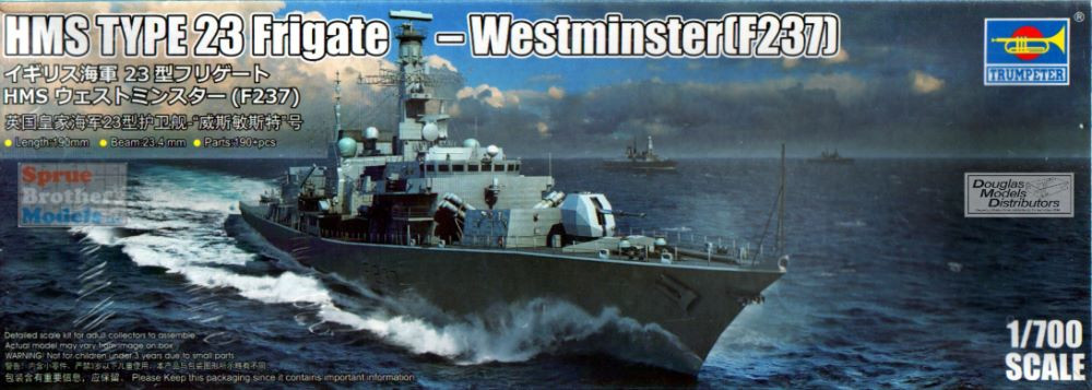 TRP06721 1:700 Trumpeter HMS Type 23 Frigate Westminster [F237] - Sprue ...