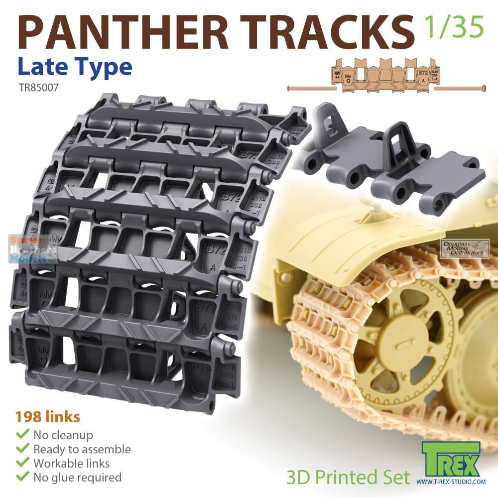 TRXTR85007 1:35 TRex Track Link Set - Panther Late Type - Sprue ...