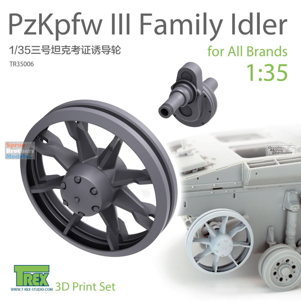 TRXTR35006 1:35 TRex - Panzer PzKpfw III Idler Wheel - Sprue Brothers ...