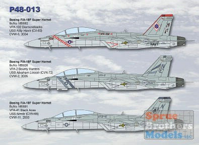 CAMP48013 1:48 CAM Pro Decals - F-18F Super Hornet VFA-102 Diamondbacks ...