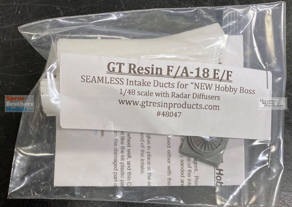 GTR48047 1:48 GT Resin F-18E F-18F Super Hornet Seamless Intake Ducts ...