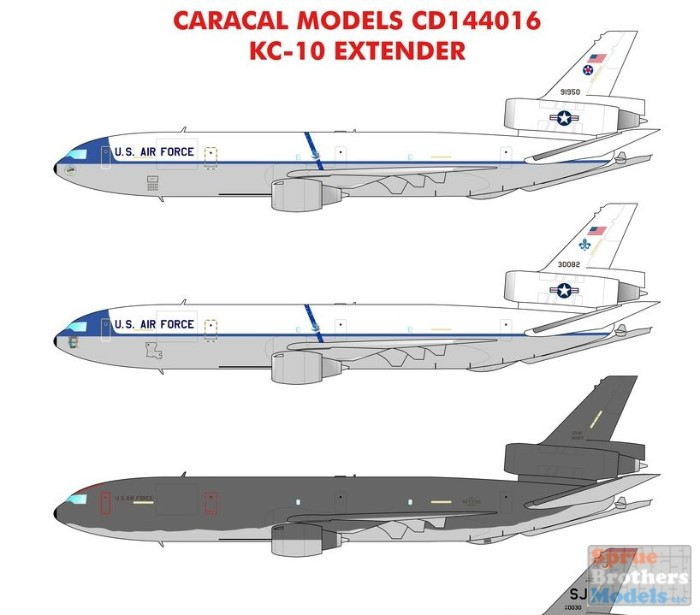 CARCD144016 1:144 Caracal Models Decals - KC-10 Extender - Sprue ...