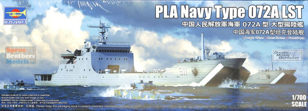 TRP06728 1:700 Trumpeter PLA Navy Type 072A LST - Sprue Brothers Models LLC