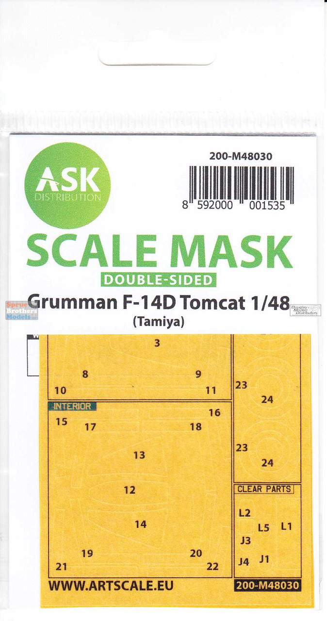 ASKM48030 1:48 ASK/Art Scale Mask [Double Sided] - F-14D Tomcat (TAM ...