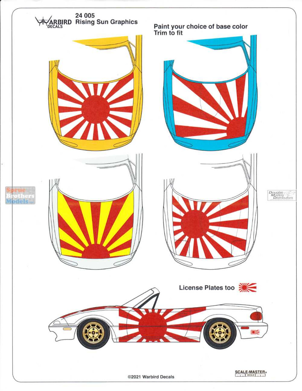 WBD24005 1:24 Warbird Decals - Rising Sun Graphics - Sprue Brothers ...