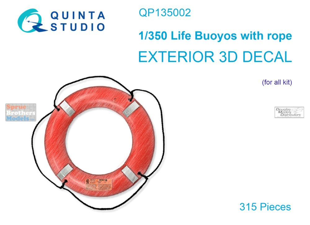 QTSQP135002 1:350 Quinta Studio Exterior 3D Decal - Life Buoys with ...