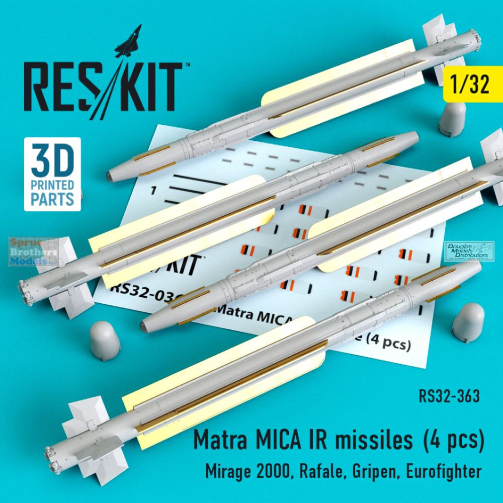 RESRS320363 1:32 ResKit Matra Mica IR Missile Set - Sprue Brothers ...