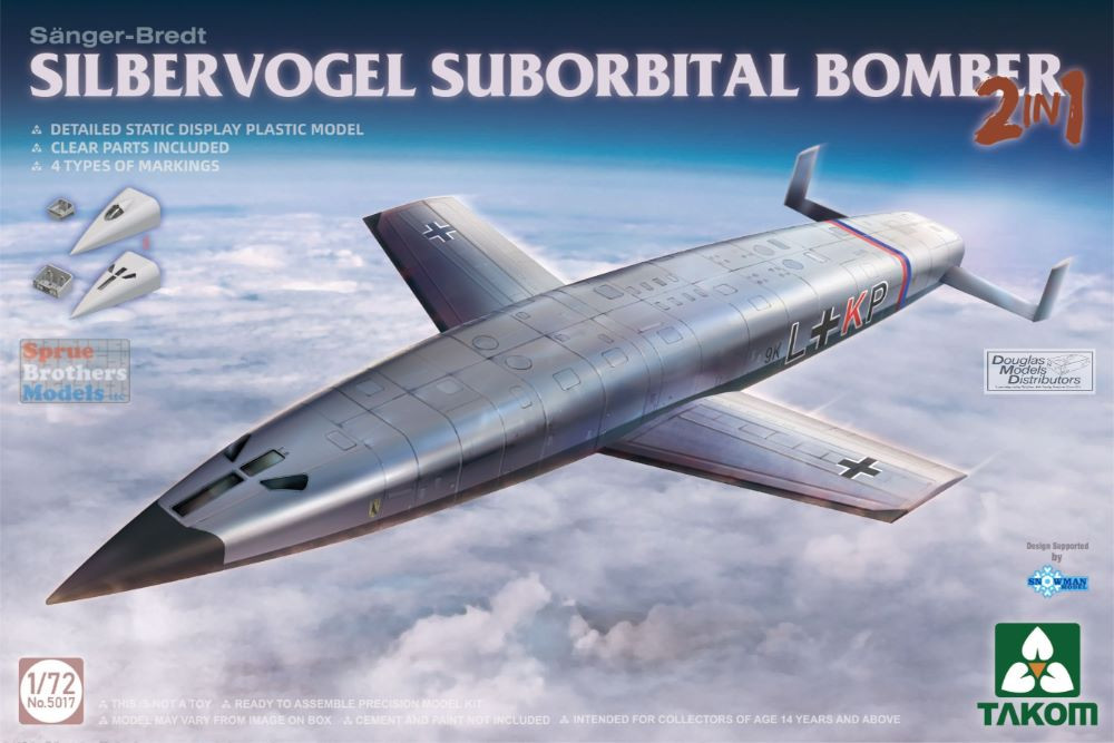TAK05017 1:72 Takom Sanger-Bredt Silbervogel Suborbital Bomber (2in1 ...