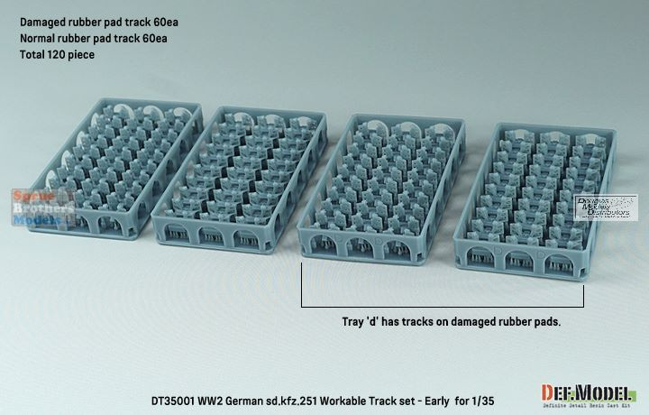 DEFDT35001 1:35 DEF Model Sd.Kfz.251 Workable Track Set Early (3D ...
