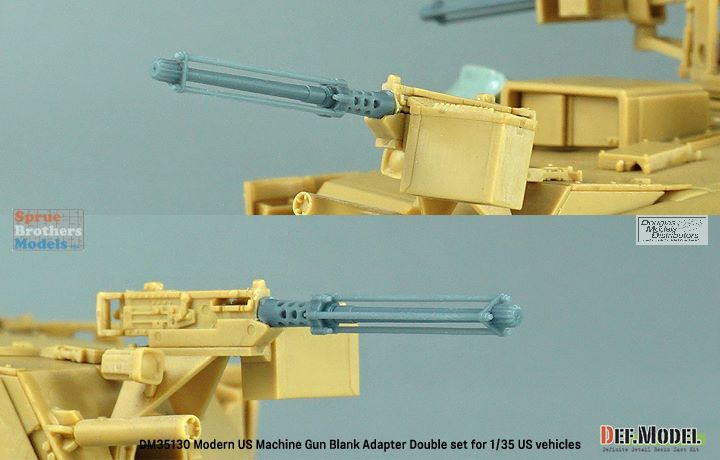 DEFDM35130 1:35 DEF Model Modern US Machine Gun Blank Adapter Double ...