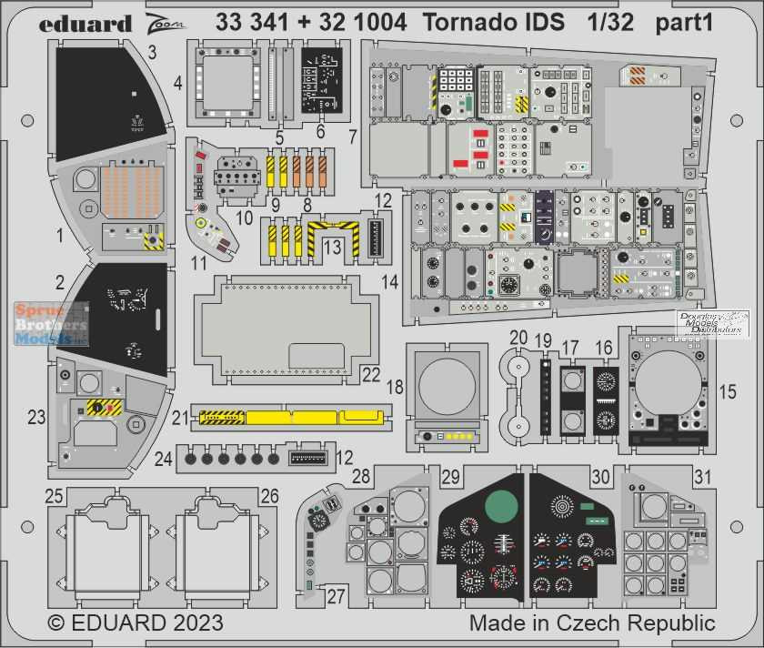 EDU33341 1:32 Eduard Color Zoom PE - Tornado IDS (ITA kit) - Sprue ...