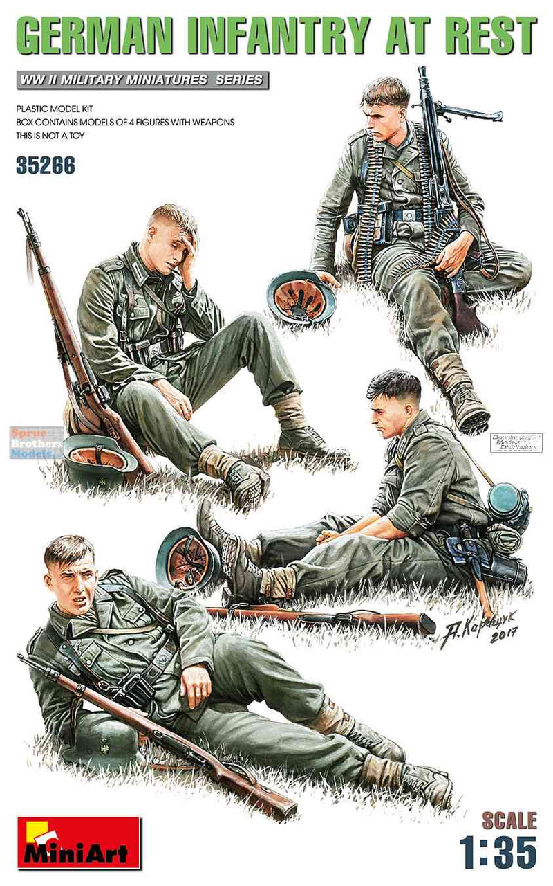 MIA35266 1:35 MiniArt German Infantry at Rest Figure Set - Sprue ...