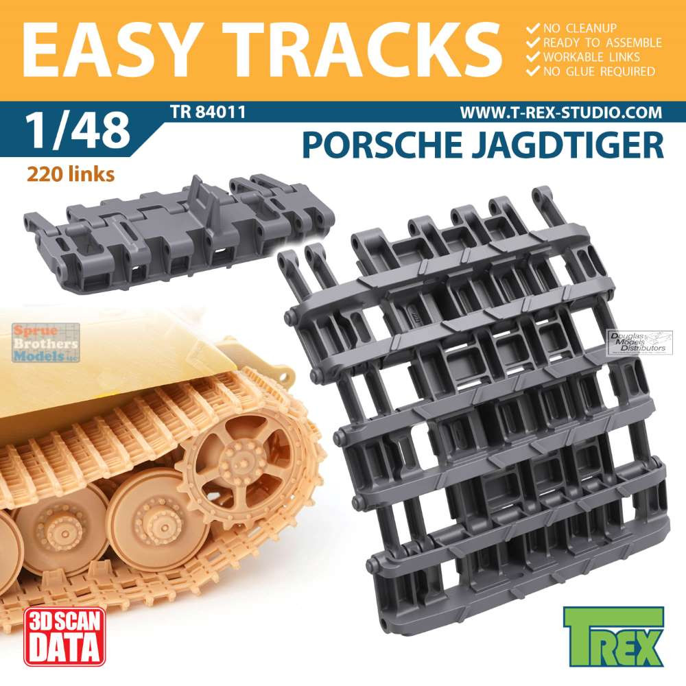 TRXTR84011 1:48 TRex - Jagdtiger Porsche Easy Tracks - Sprue Brothers ...