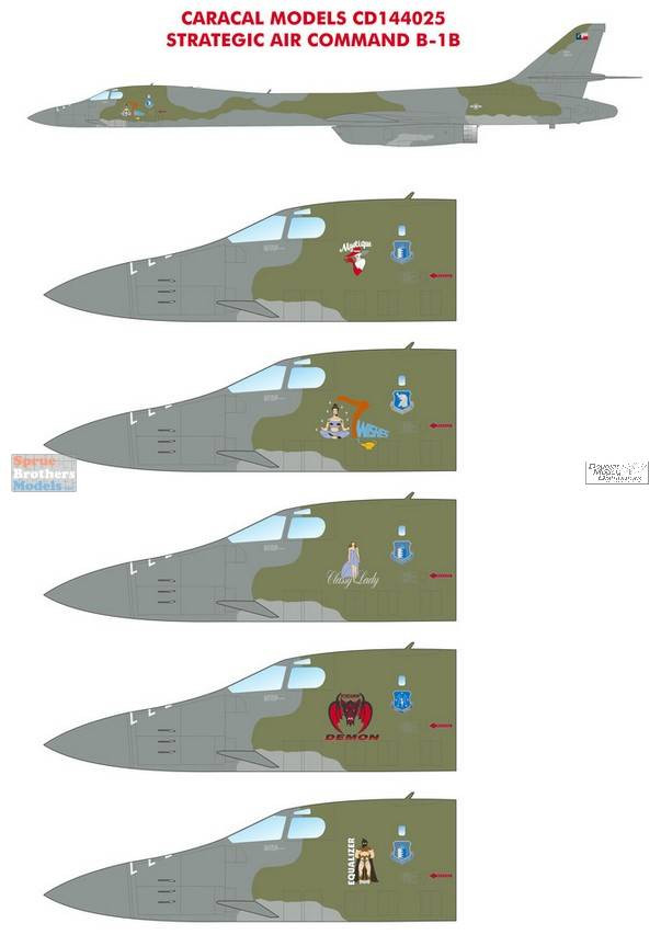 CARCD144025 1:144 Caracal Models Decals - Strategic Air Command B-1B ...